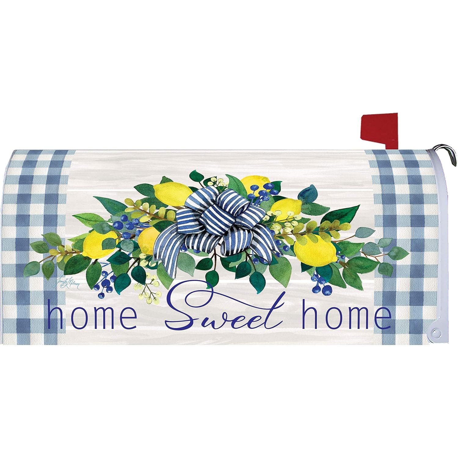 CUSTOM DECOR, INC. Lemon Wreath Home Sweet Home Mailbox Makeover ...