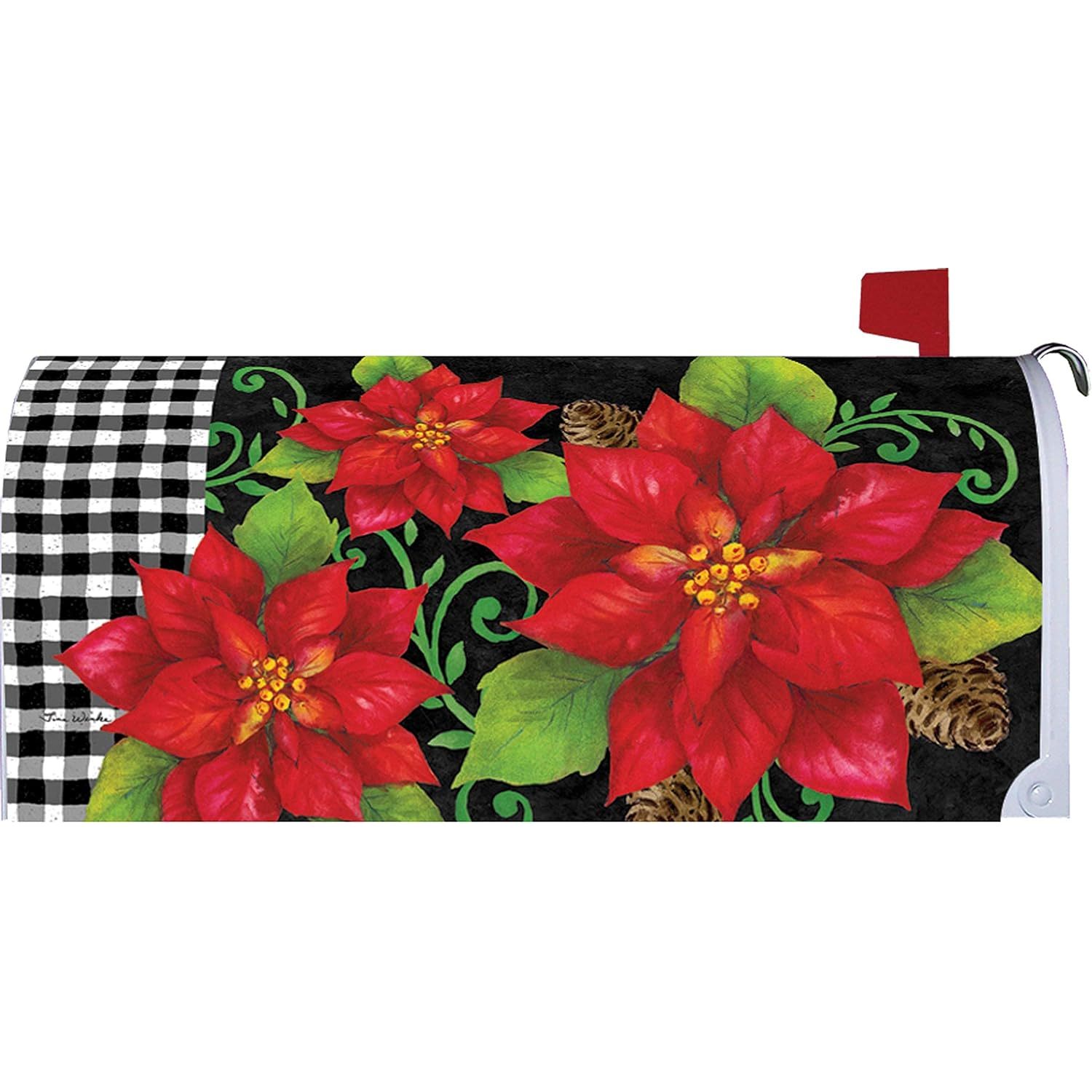 CUSTOM DECOR, INC. Poinsettia Check - Mailbox Makeover - Vinyl with ...