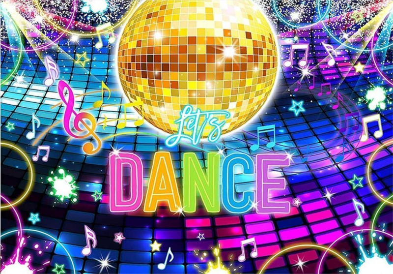 CUSTOM Disco Party Backdrop Banner 70's Night Club Neon Dancers Photo ...
