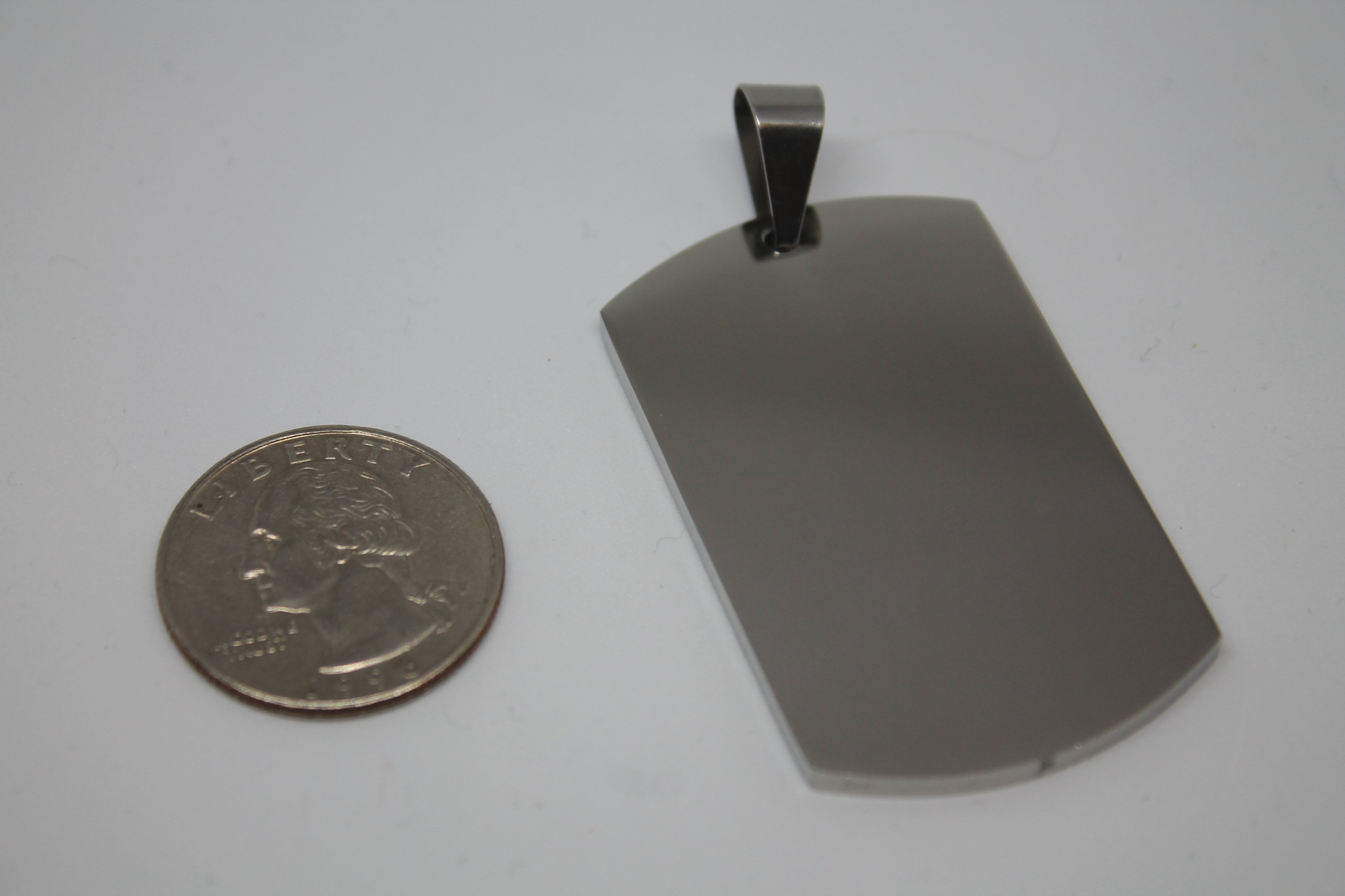 CUSTOM ENGRAVE SOLID STAINLESS STEEL THICK DOG TAG NO CHAIN - Walmart.com