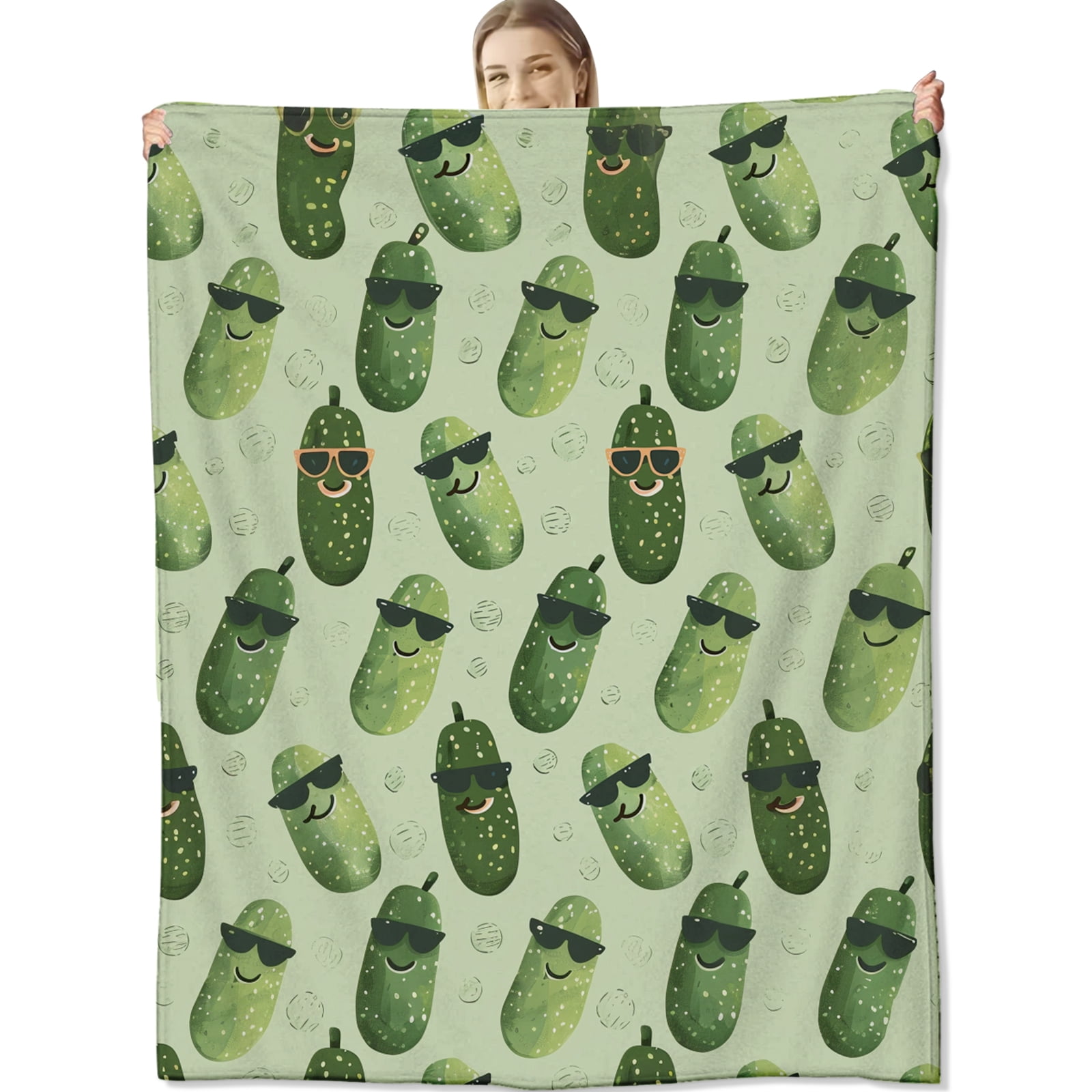 CUSTOM Flannel Blankets on a Light Green Background, Adorned with ...
