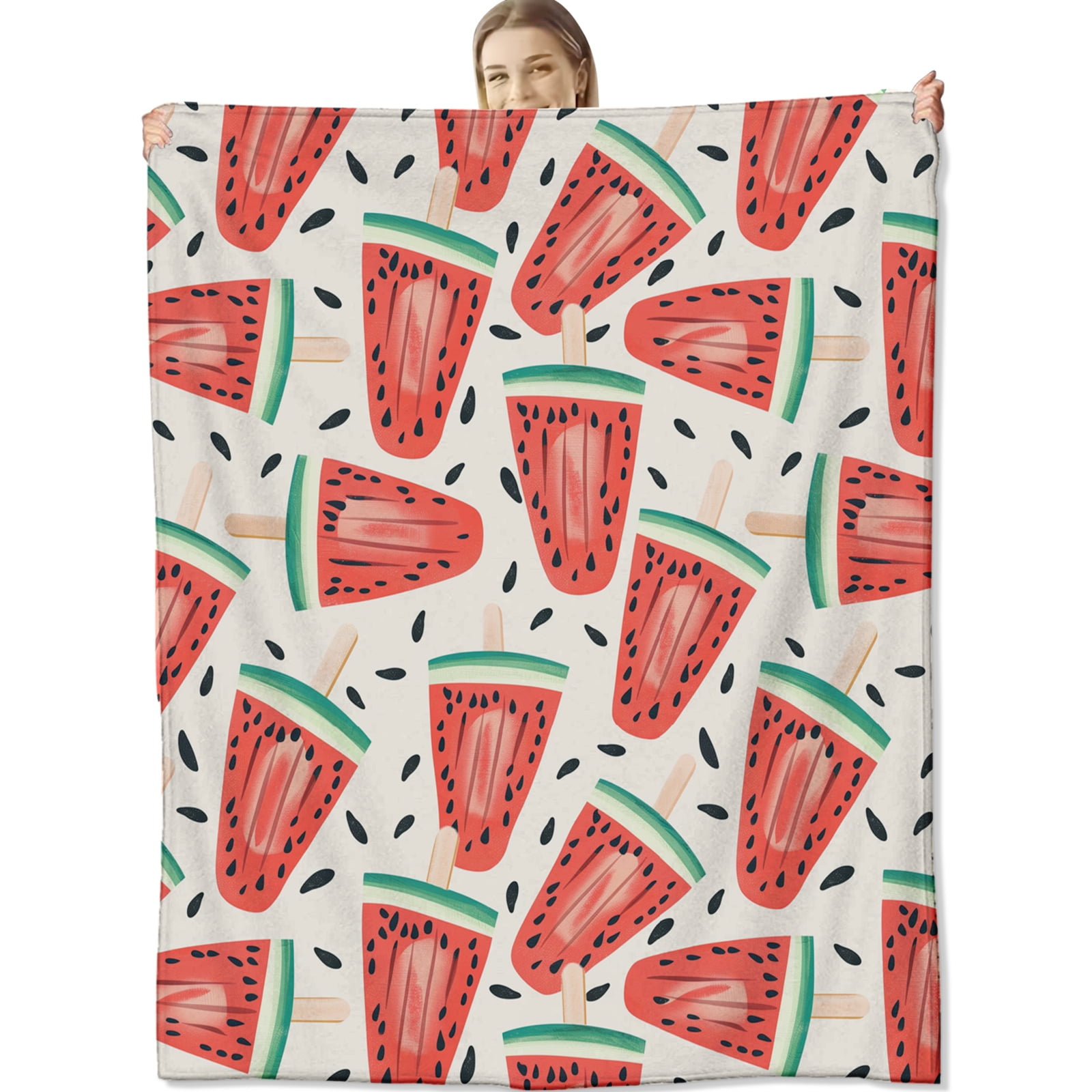 CUSTOM Fruit Blanket with Fun Watermelon Popsicle Design Featuring ...