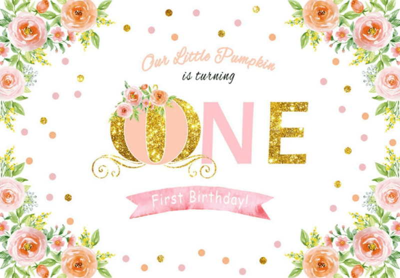 CUSTOM Happy 1st Birthday Backdrop Sweet Pink Little Princess Prince ...