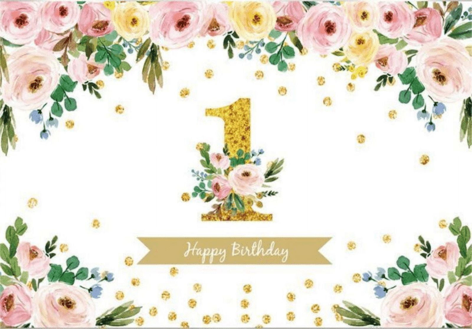 CUSTOM Happy 1st Birthday Backdrop Sweet Pink Little Princess Prince ...