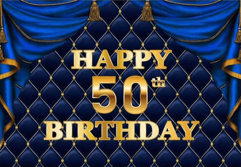 CUSTOM Happy 50th Birthday Party Gold Royal Backdrop High Heels ...