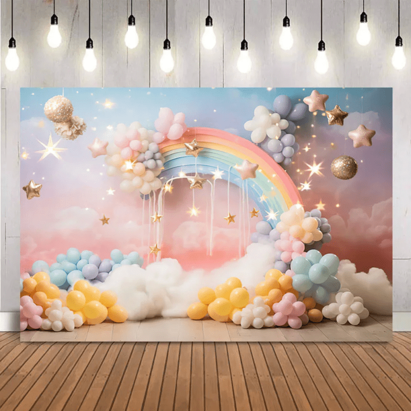 CUSTOM Happy Birthday Backdrop Balloon Backdrop Decor Banner Newborn ...