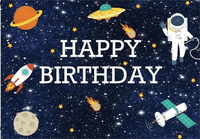 CUSTOM Outer Space Happy Birthday Decorations Spaceship Theme Birthday ...
