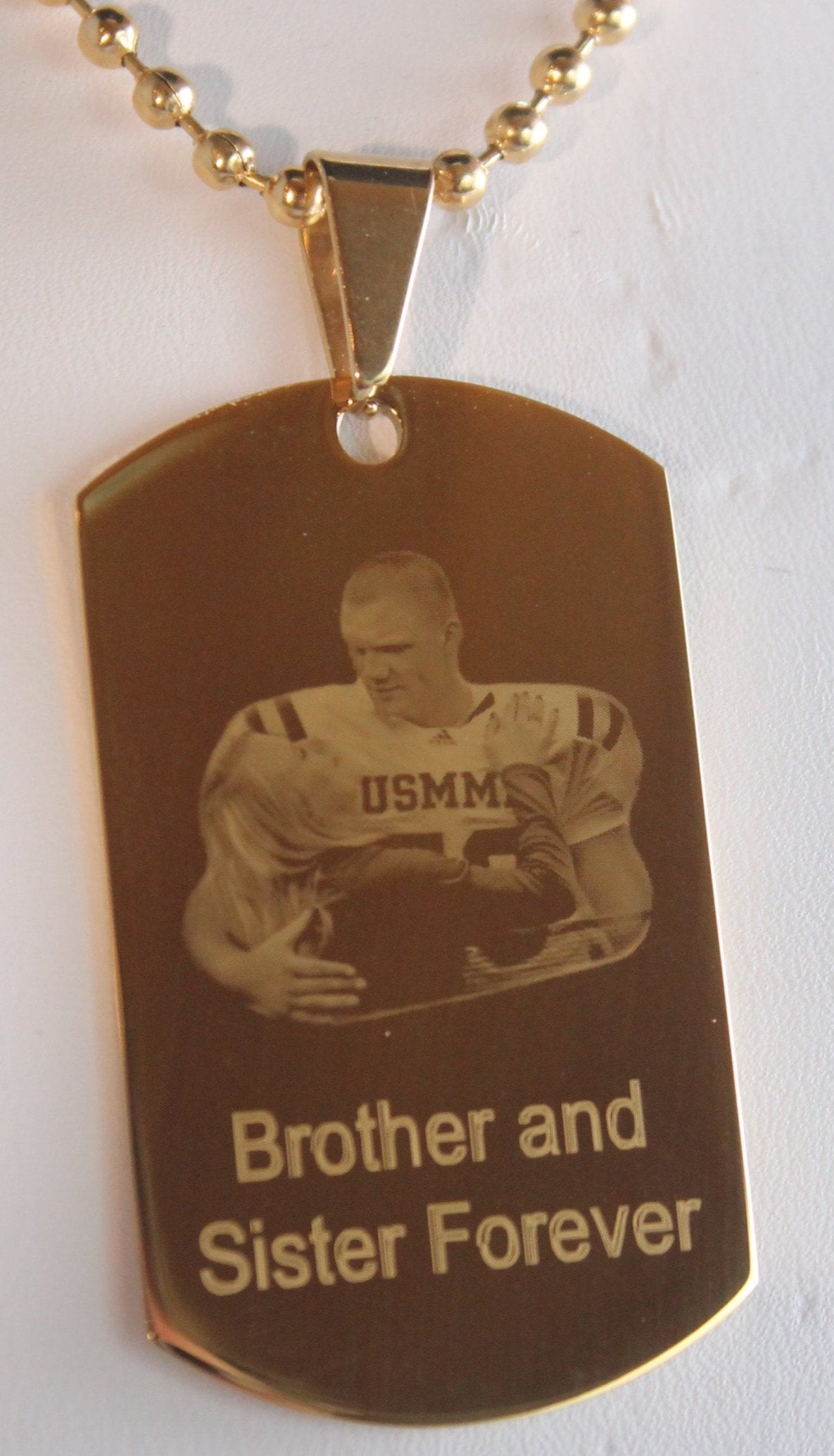 CUSTOM PERSONALIZED PICTURE PHOTO STAINLESS STEEL IPG GOLD DOG TAG ...