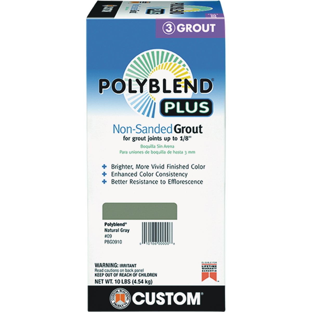 CUSTOM Polyblend PBPG64710 Non-Sanded Grout, Solid Powder ...