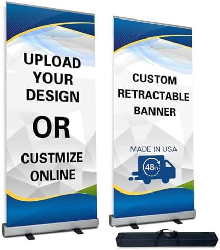CUSTOM Retractable Banner Stand, Banners are made from curl-free fabric ...