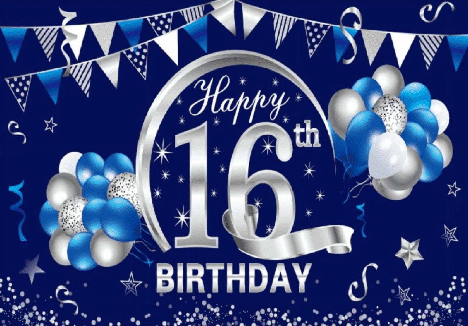 CUSTOM Sweet 16th Happy Birthday Party Photography Backdrop Banner ...