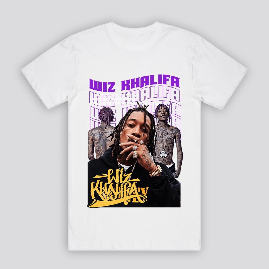 CUSTOM T SHIRT WIZ KHALIFA RAPPER MUSIC HIP HOP R&B VINTAGE TEE ARTIST ...