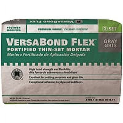 Custom Building Products VersaBond Flex Gray Fortified Thin Mortar ...