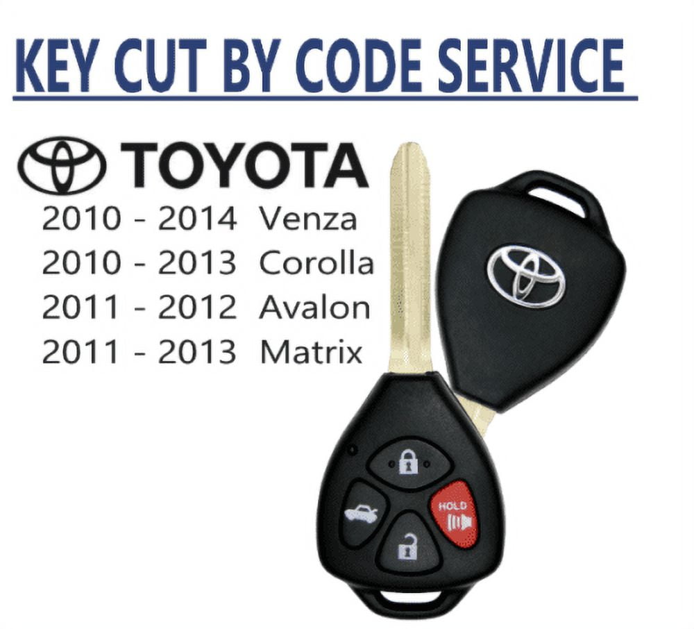 New Toyota Remote Key 2010-2014, Matrix Corolla Avalon, Cut by Code ...
