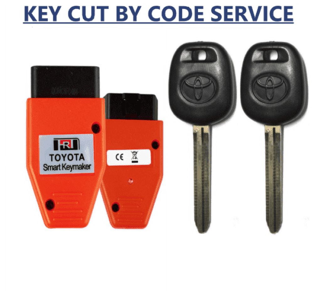 CUT BY CODE SERVICE + 2 TOYOTA UNCUT TRANSPONDER 4D CHIP Keys With ...