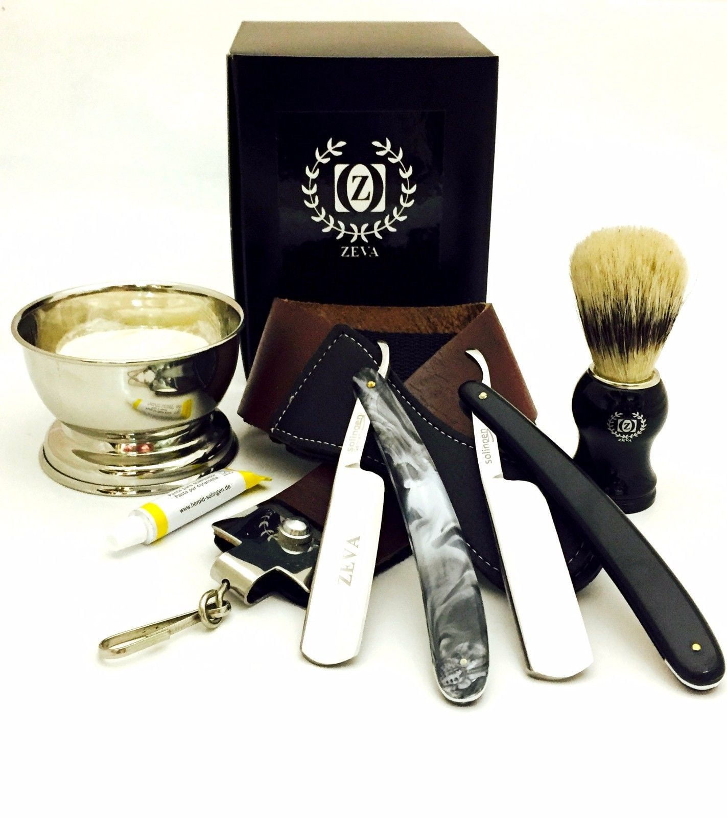 CUT THROAT STRAIGHT RAZORS DOVO PASTE CHRISTMAS SHAVING GIFT SET IN BOX ...