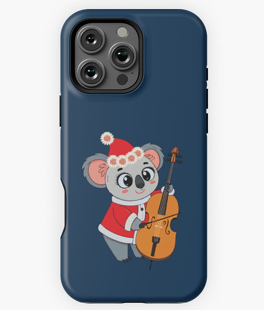 CUTE CHRISTMAS KOALA PLAYING ON CELLO M06197 Phone case for iPhone 11 ...