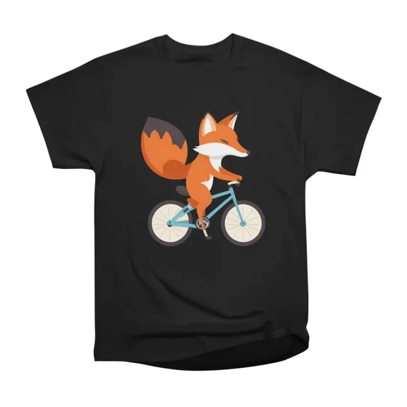 CUTE FOX ON A BIKE T-Shirt Tee Gift For Him Merch For Her Apparel For ...