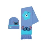 Cute Stitch with Hibiscus Flower Beanie and Scarf 2pc Set - Walmart.com