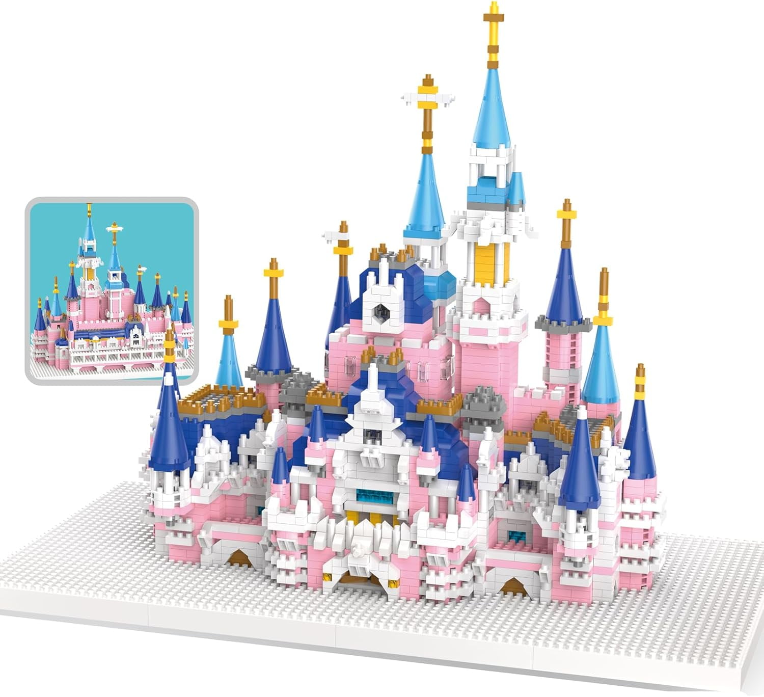 CUTEHELPER 3008 Pcs Castle Mini Building Blocks Set for Adults - Micro Toy Building Bricks Model ...