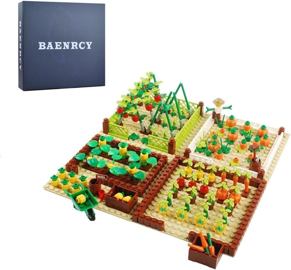 CUTEHELPER Farm Field Set Building Blocks,Plant Animal Crops Building ...