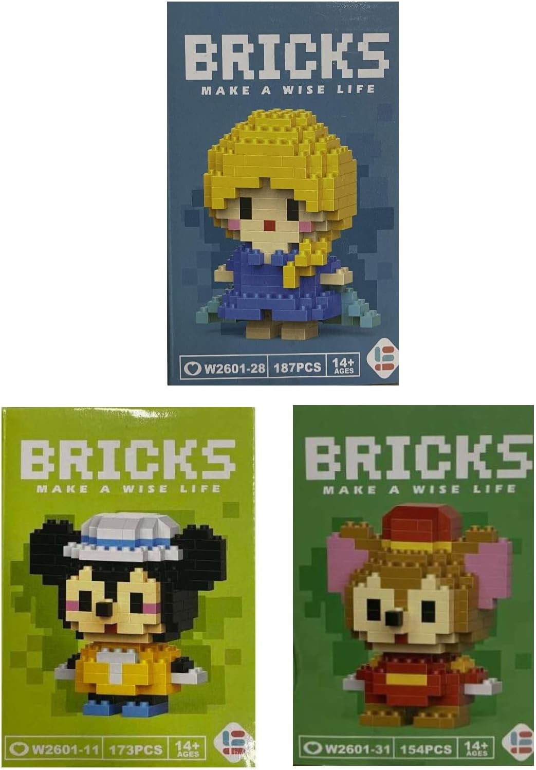 CUTEHELPER Micro Mini Building Blocks Anime Character Set (500+ Pieces ...