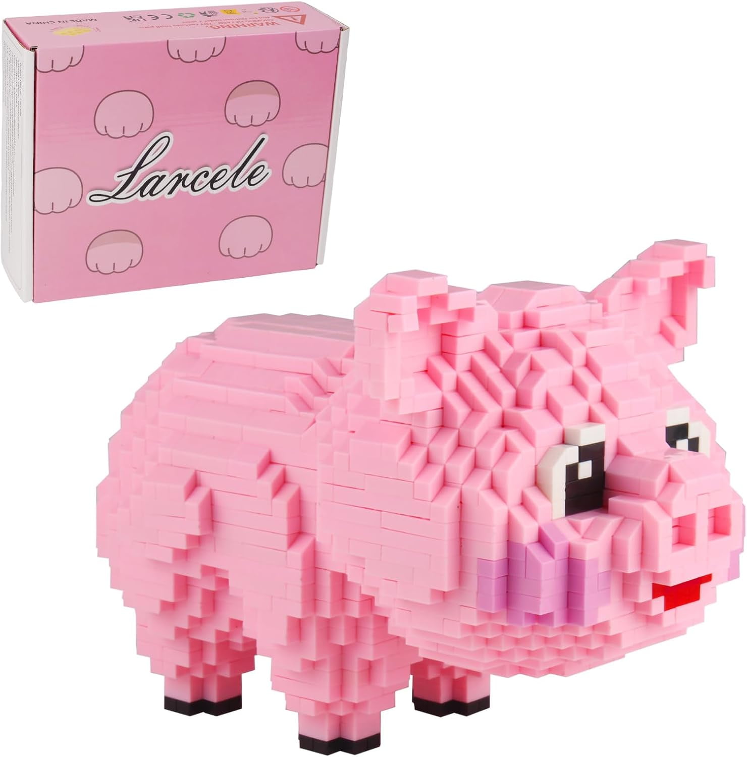 CUTEHELPER Micro Pig Building Blocks Mini Building Toy Bricks,1547 ...