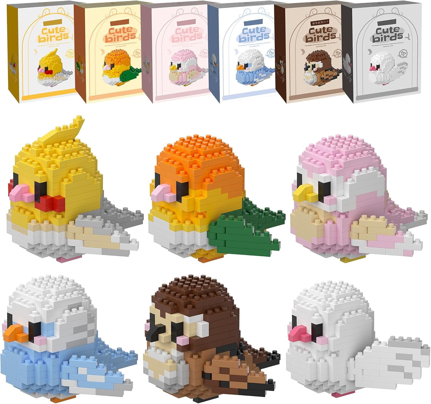 CUTEHELPER Mini Cute Animals Building Blocks Sets,Micro cat Panda ...