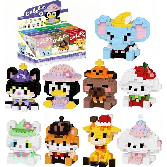 Mini Bricks Monkey with Pink Top Building Kit, Animals Party Favors ...