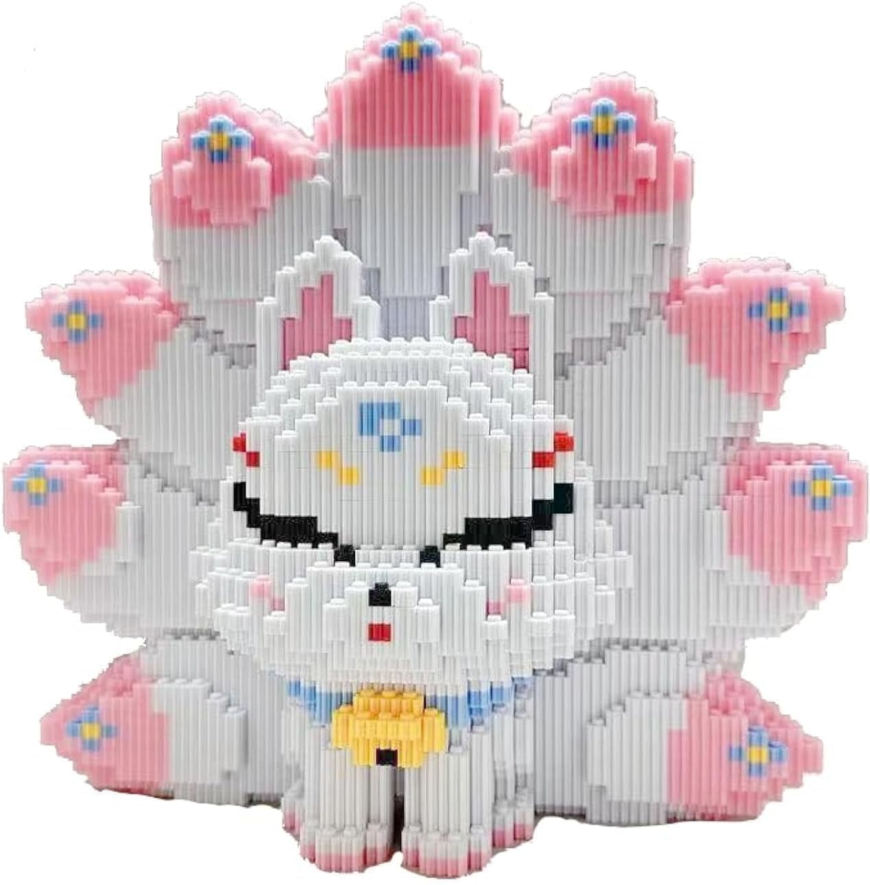 CUTEHELPER Nine Tailed Fox Animal Miniature Building Block Set, DIY ...