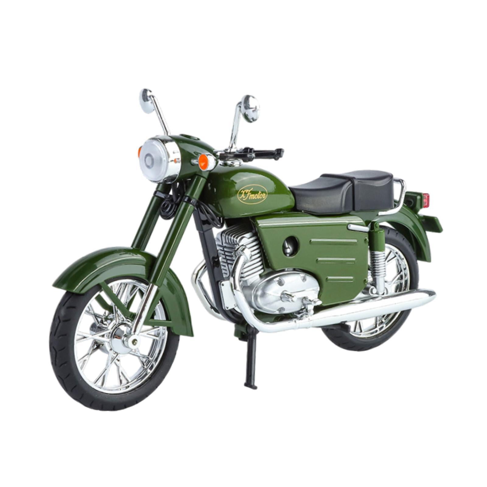 CUTICATE 1/10 Scale Alloy Motorcycle Model Collection Decor with Light Photo Props Desktop ...