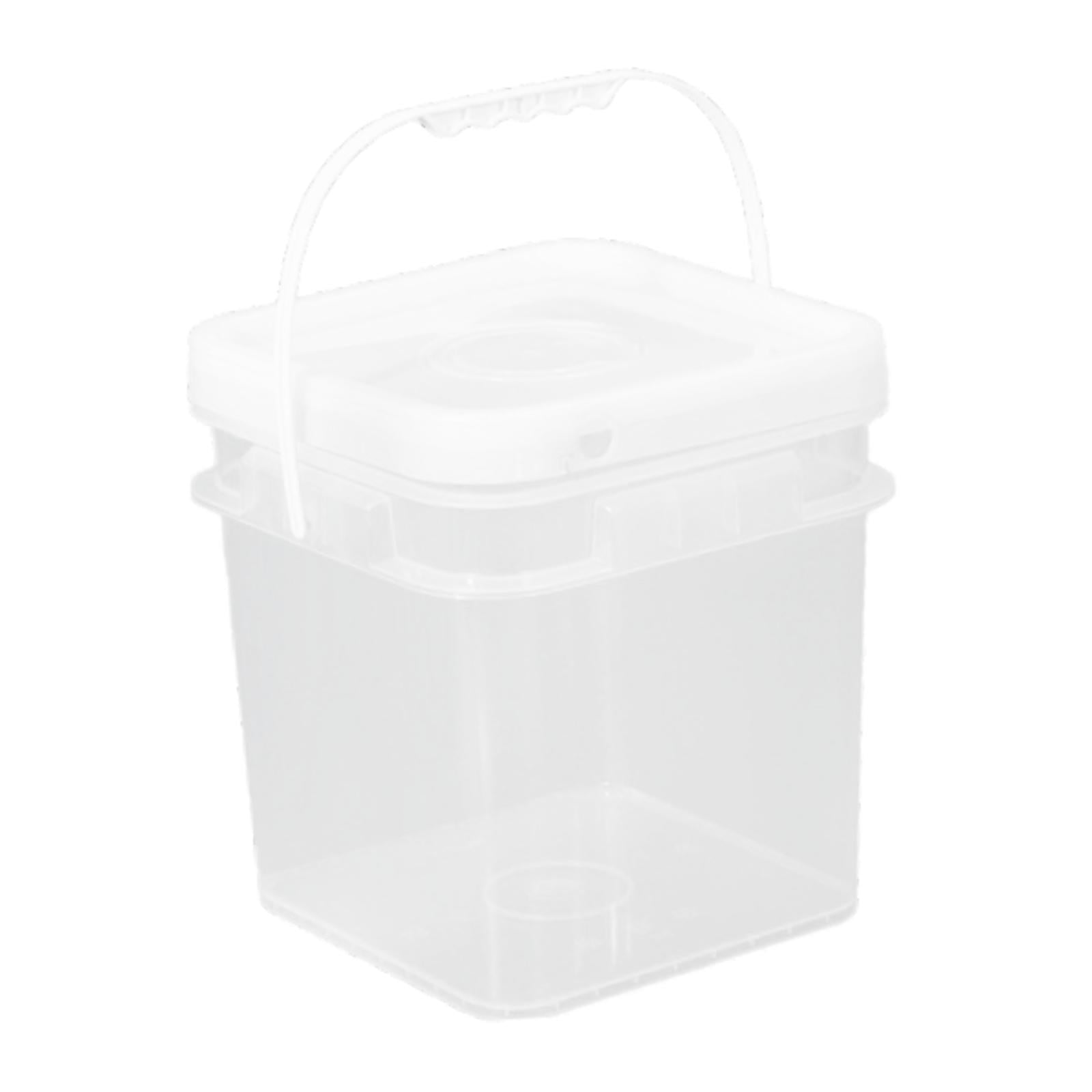 CUTICATE 10L Square Bucket Food Storage Container with Handle and Lid ...