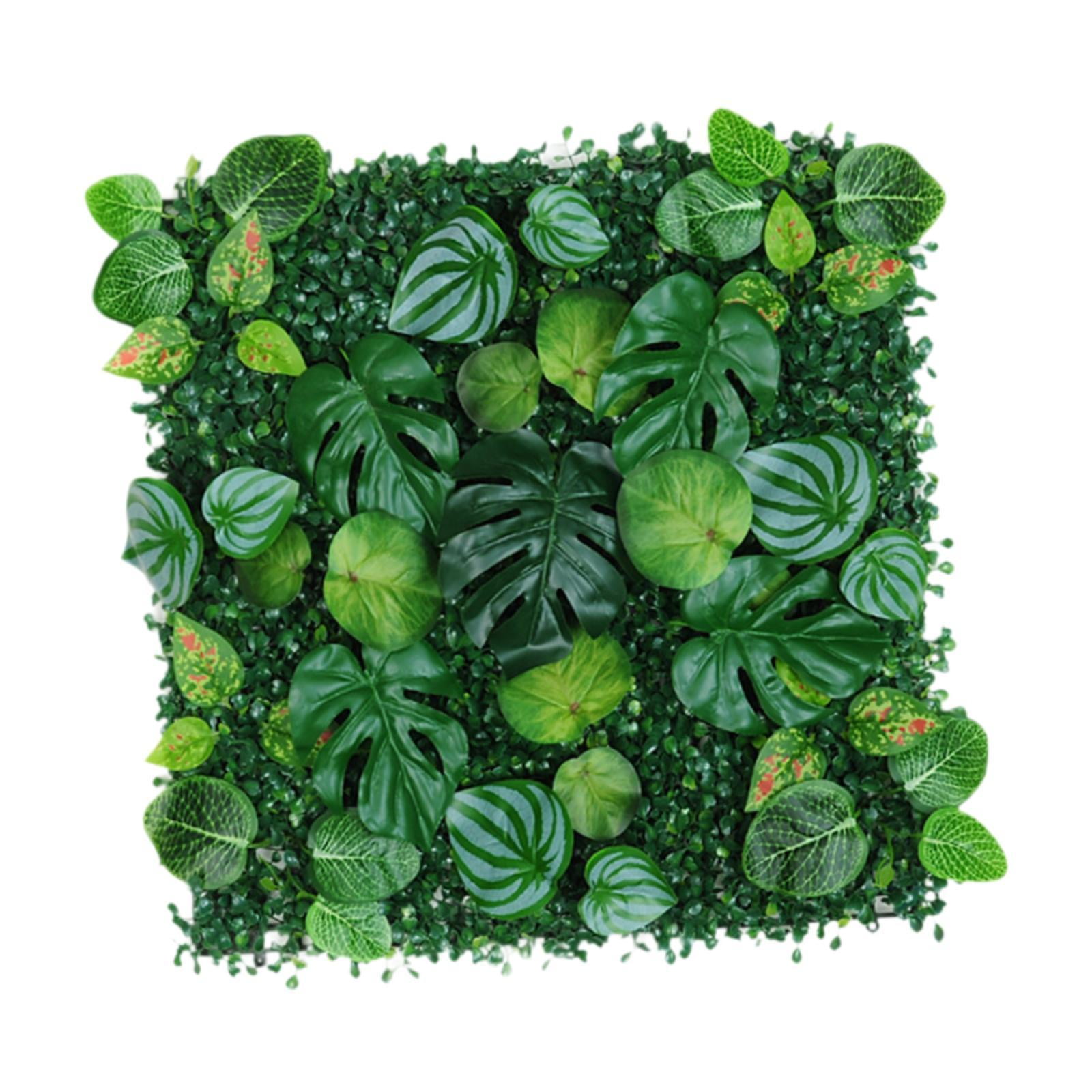 CUTICATE 19"x 19" Artificial Grass Wall Panel,Green Greenery Backdrop ...