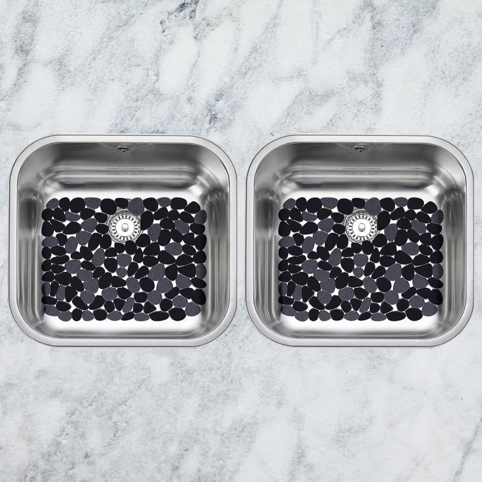 CUTICATE 2 Pieces Pebble Sink Mat PVC Sink Mat Sink Saddle Protector ...