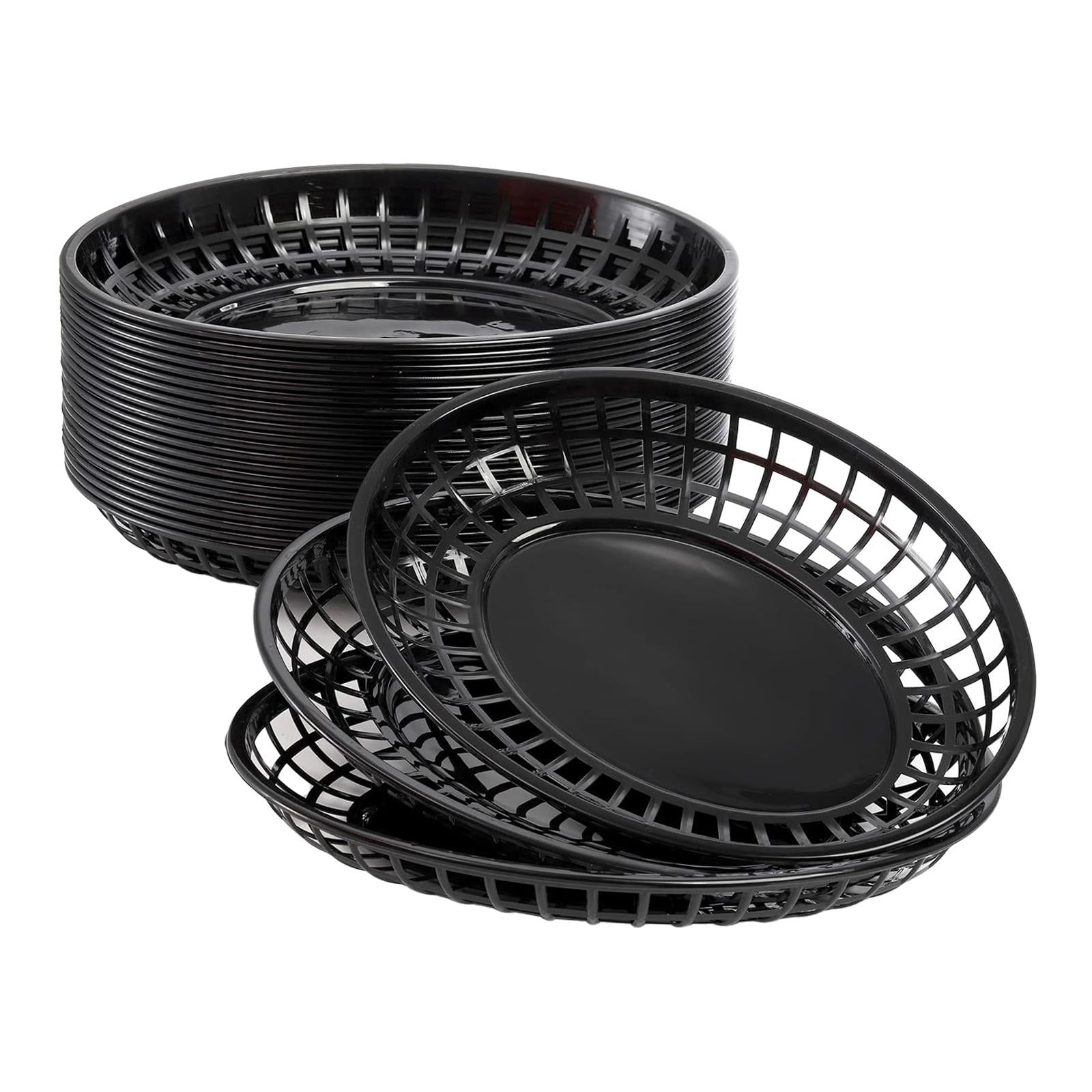 CUTICATE 24 Pieces Baskets Storage Basket Bins Classic Platters Food ...