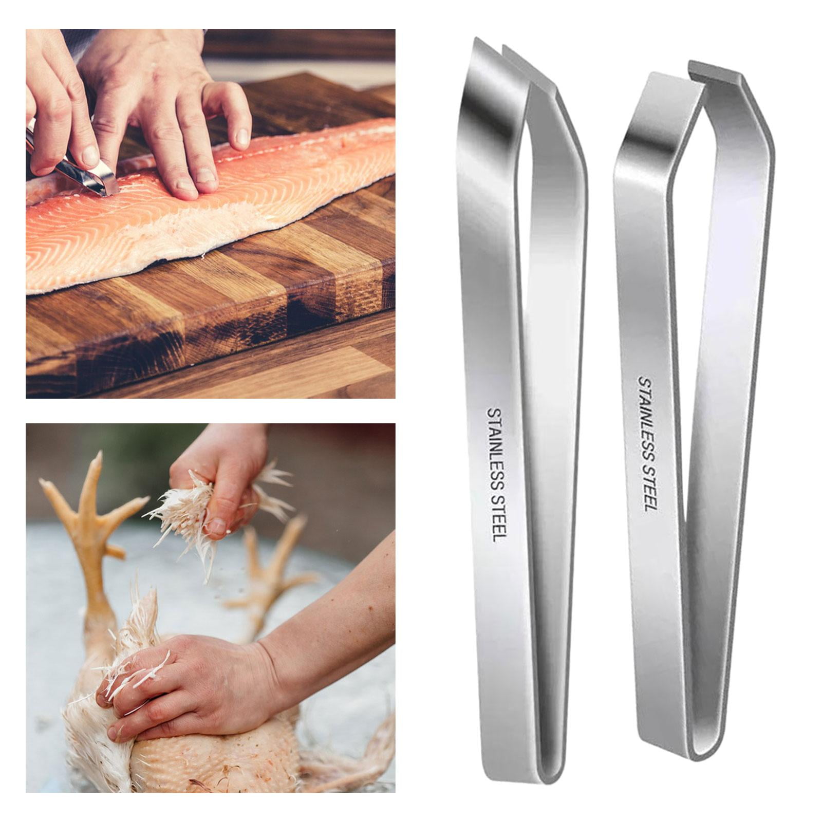CUTICATE 2x Bone Tweezers Garlic Plier, Easy to Use Manual Multipurpose ...