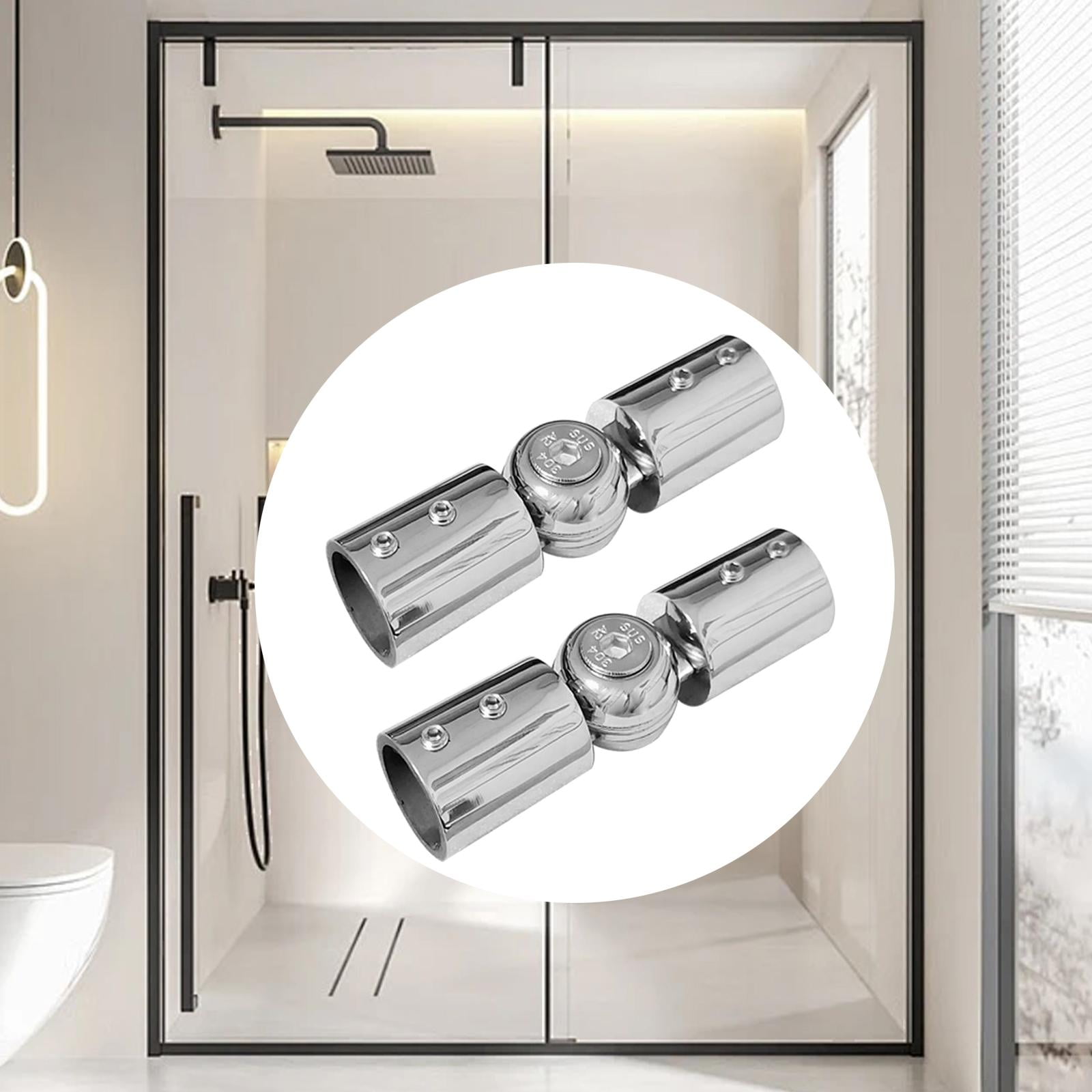 CUTICATE 2x Curtain Rod Corner Connector Adjustable Angle for Bay ...