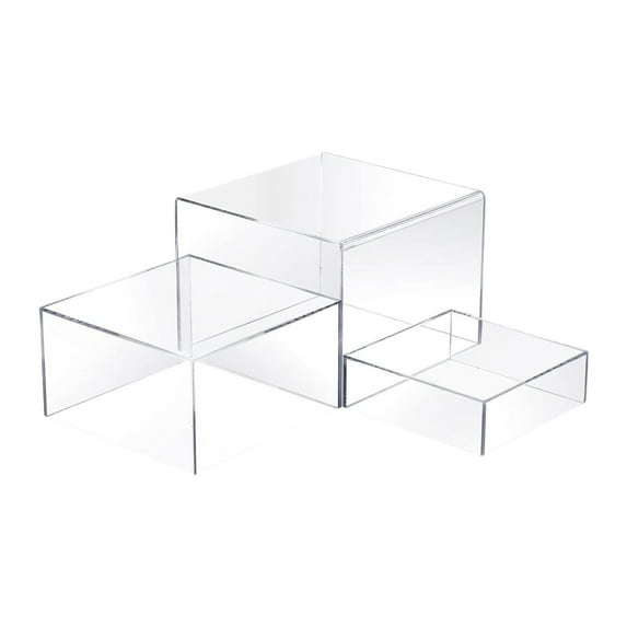 CUTICATE 3 Pieces Buffet Riser Cube Display Nesting Riser Catering Food ...