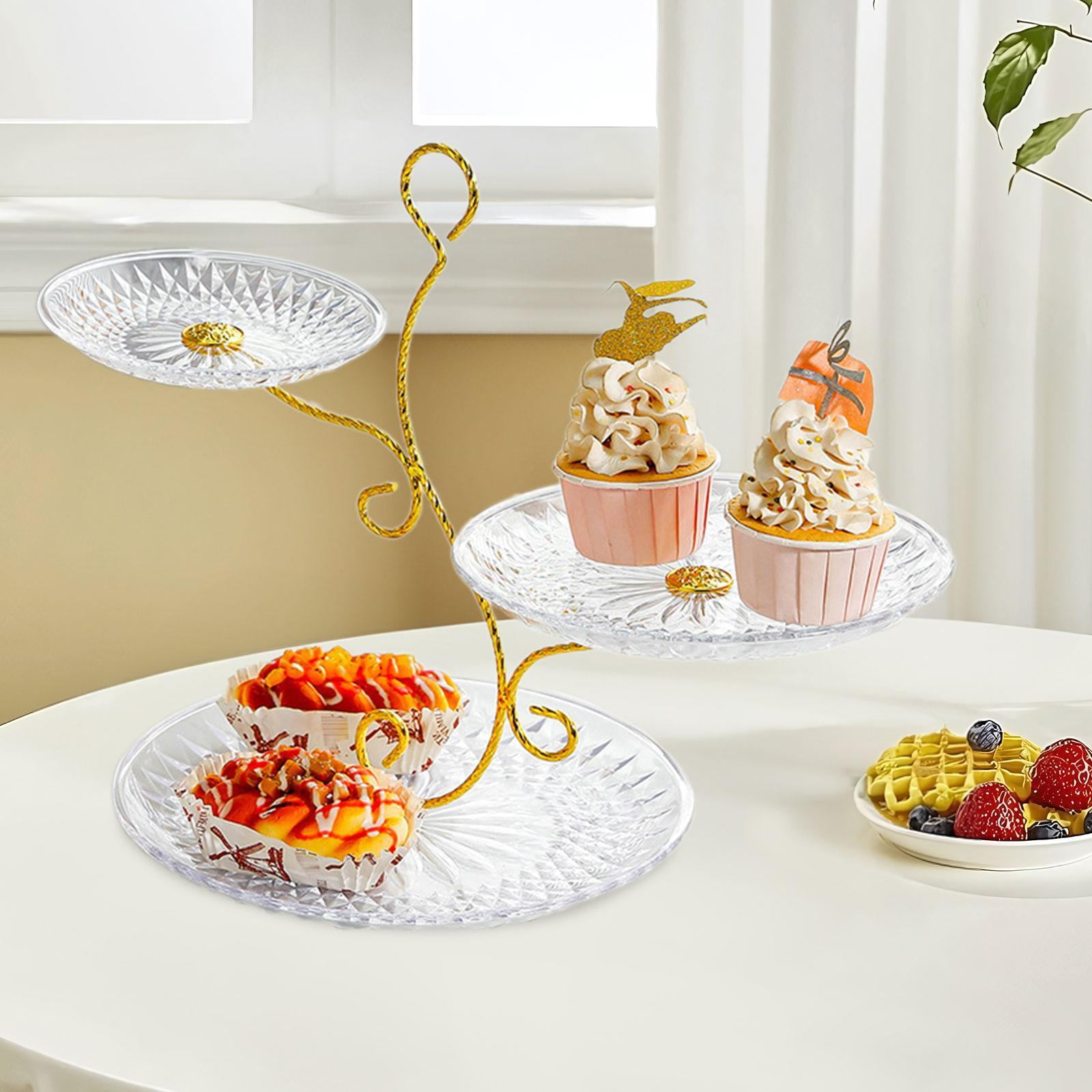 CUTICATE 3 -level Service Tray Dessert Plaque Display of Cupcakes on ...