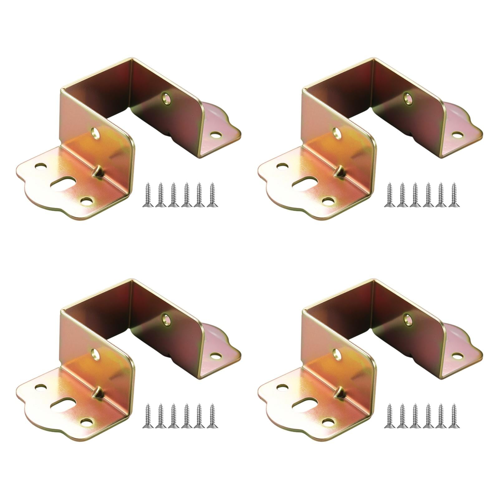 CUTICATE 4 Pieces Bed Rail Brackets for Connecting to Wood, Headboards ...
