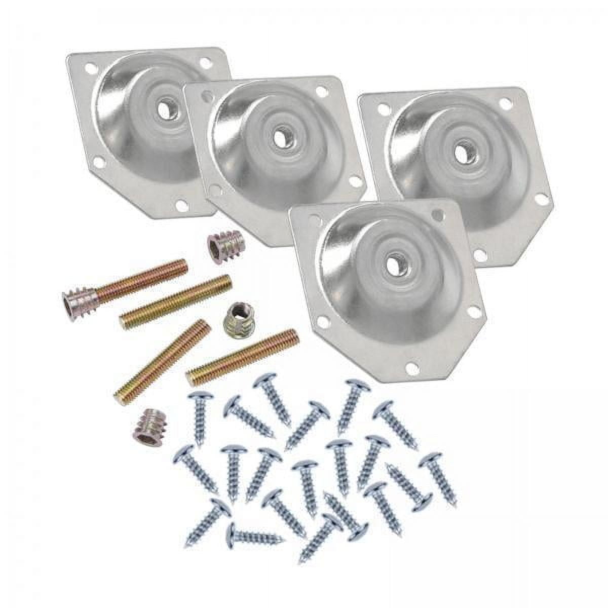 CUTICATE 4x 4x Furniture Leg Mounting Plates Set Brackets Angled Metal ...