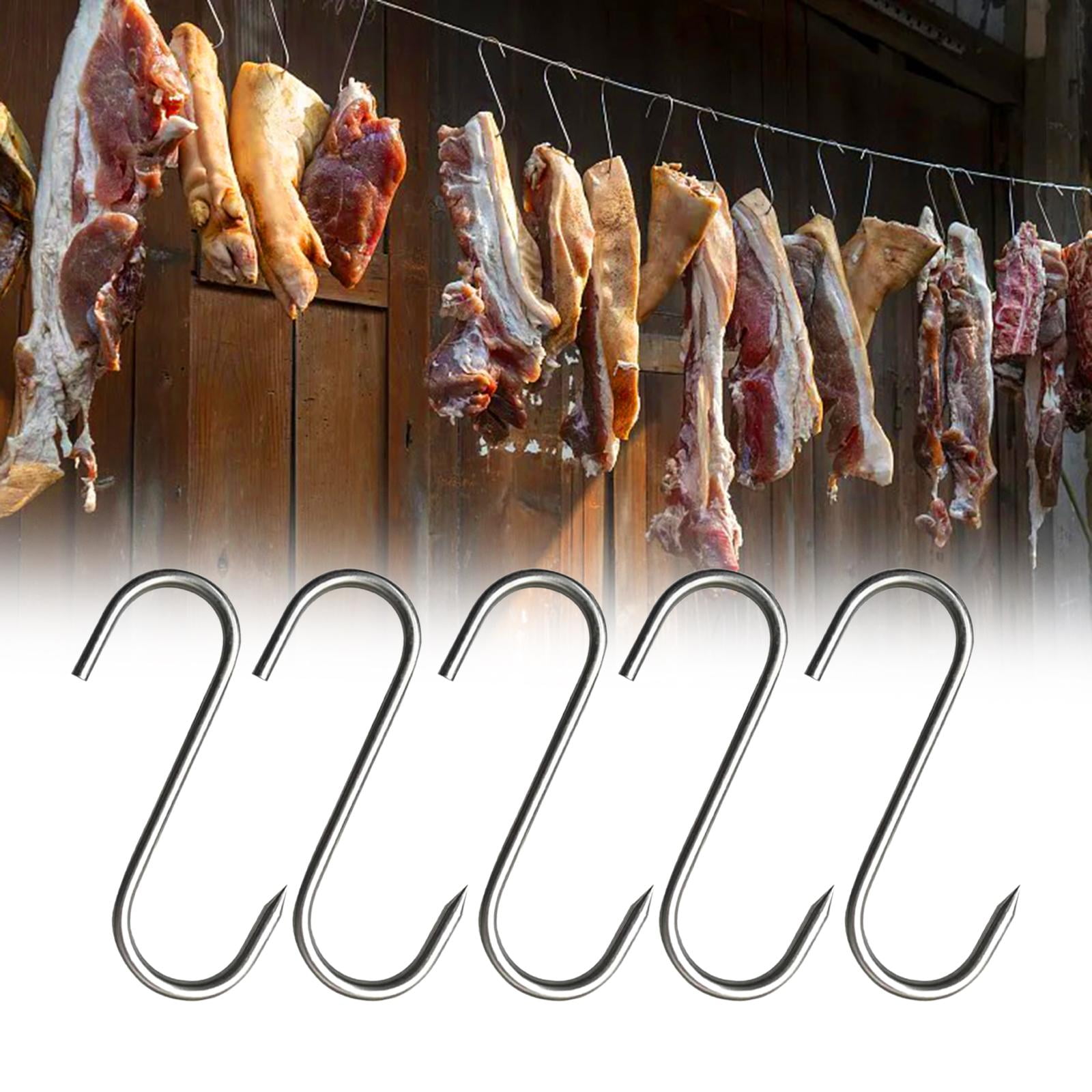 CUTICATE 5 Pieces Meat Hooks for Butchering Meat Processing, Heavy Duty ...