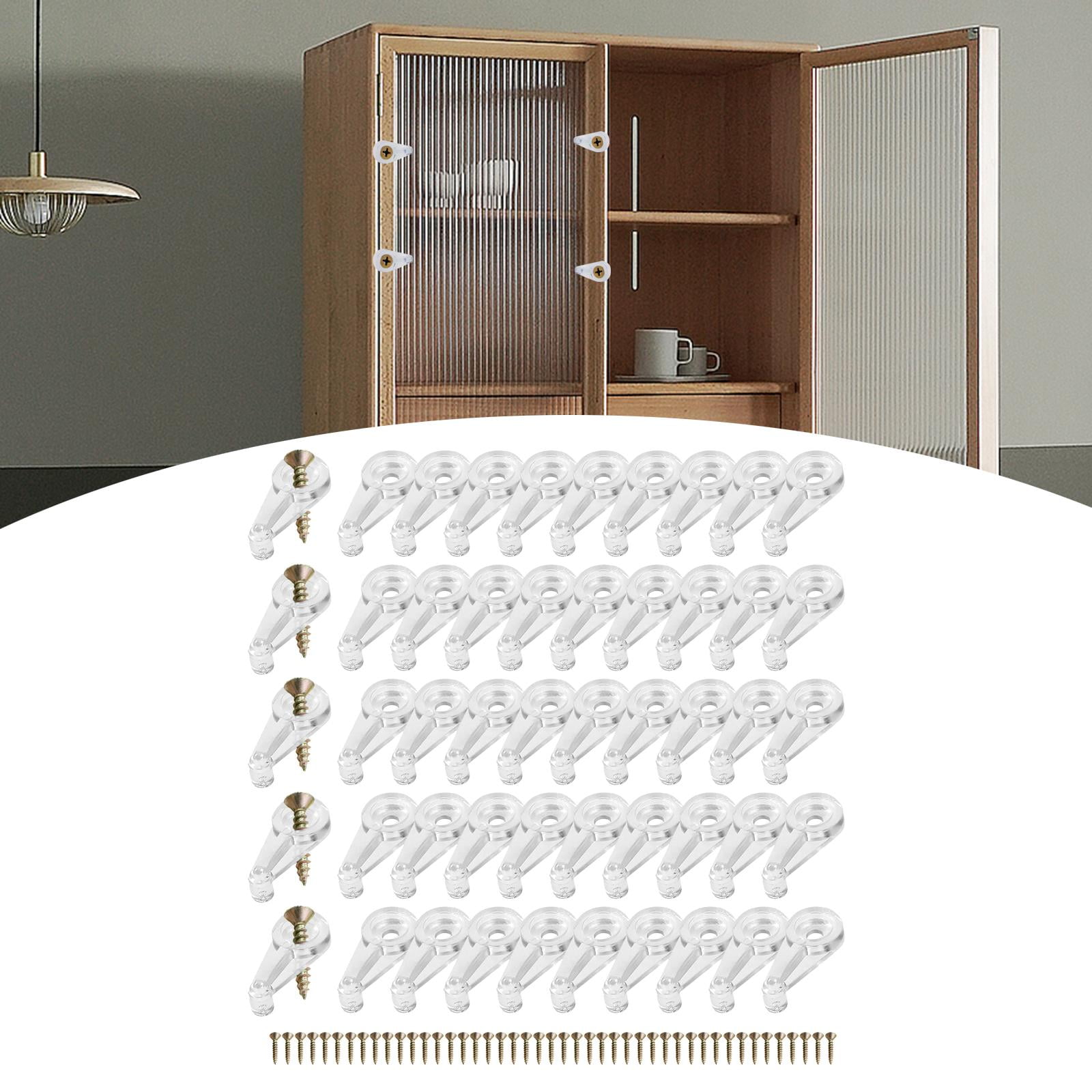 CUTICATE 50 Pieces Glass Retainer Clips Mirror Holder Clips Glass Panel ...