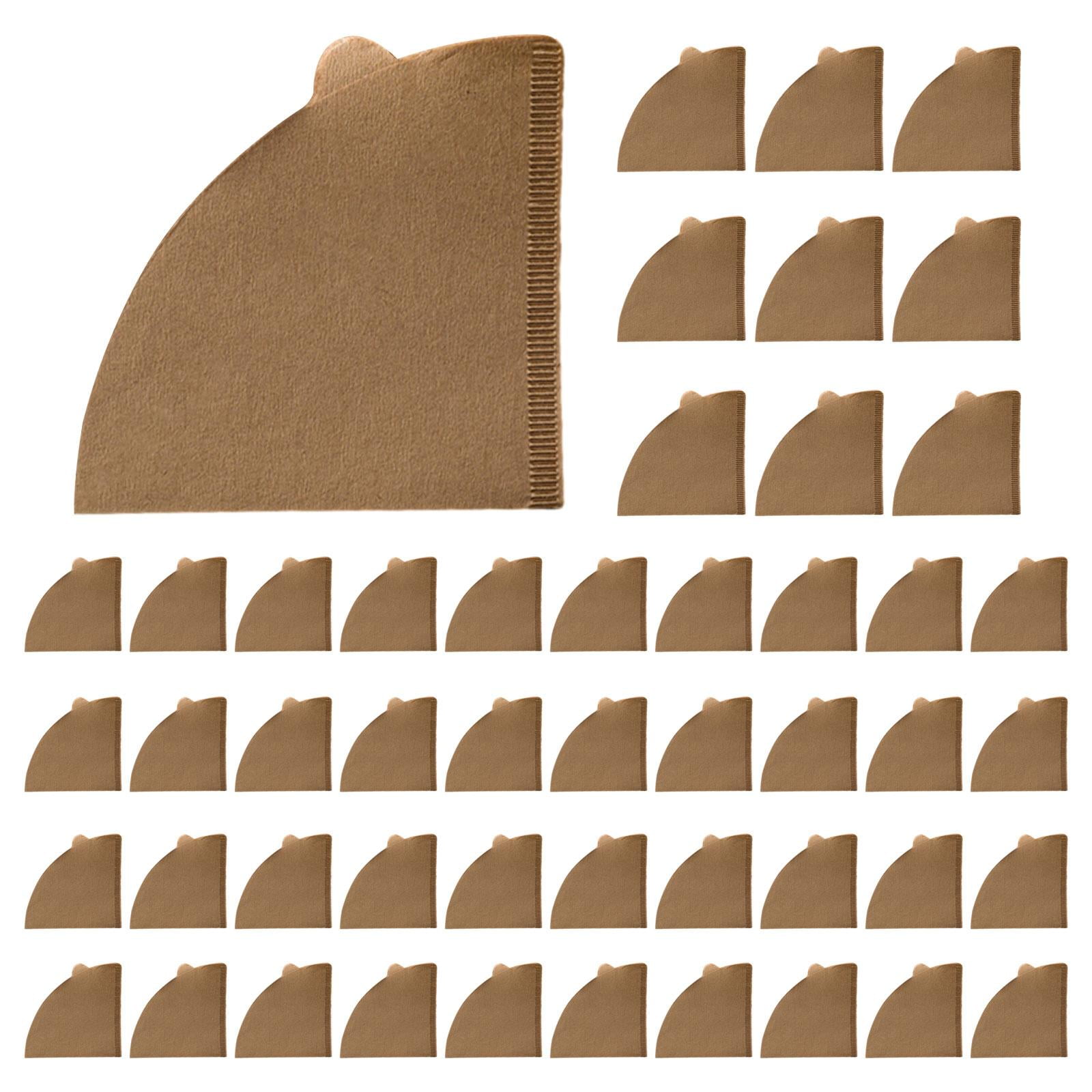 CUTICATE 50 Pieces Replacement Filters Disposable Natural Paper Filters Cone Filters for Drip ...
