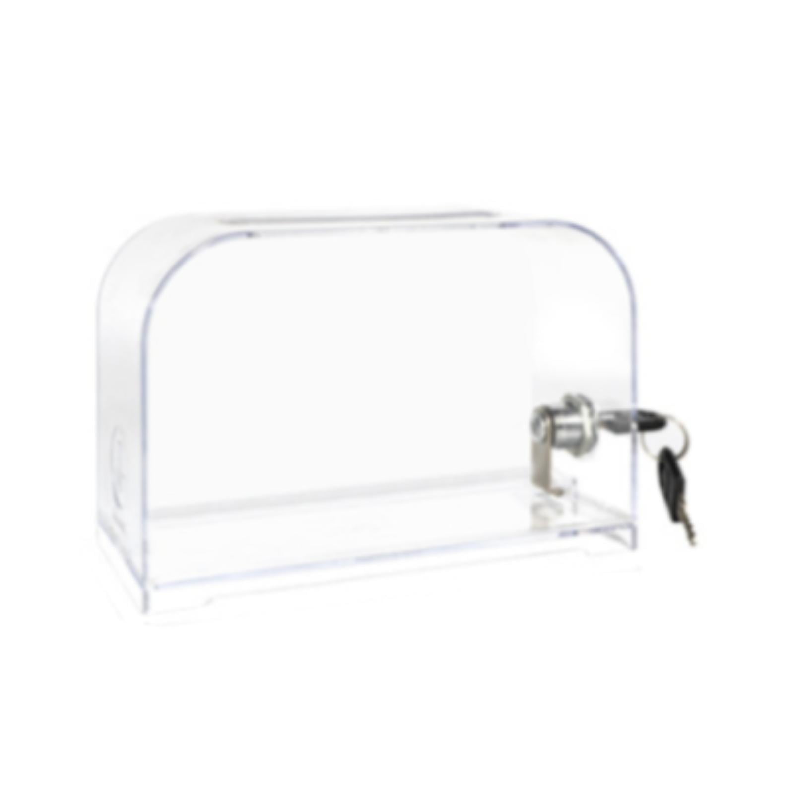CUTICATE Acrylic Tip Jar Raffling Box Clear with Lock and Key Money Box ...