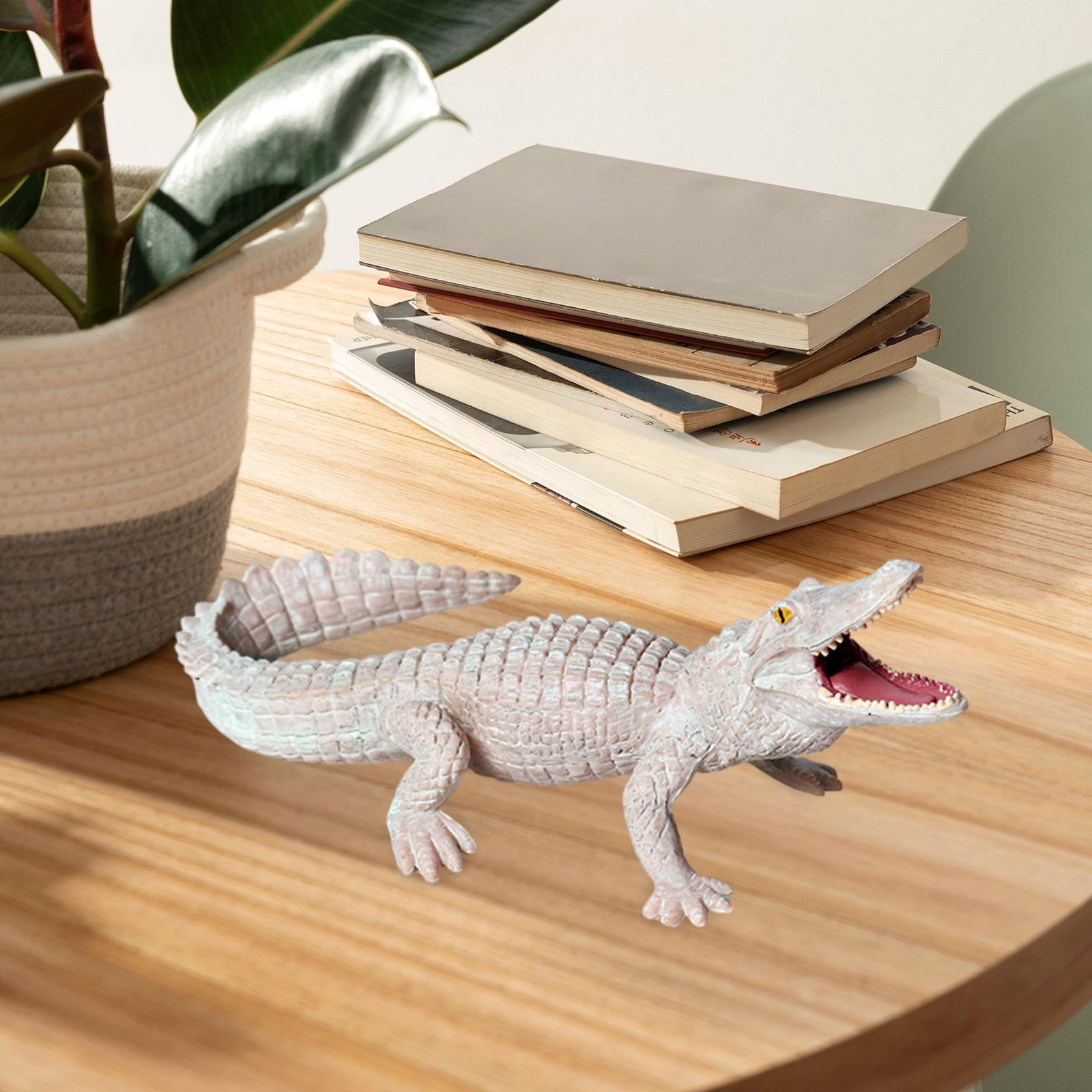 CUTICATE Alligator Model Art Craft Ornament Realistic Sculpture ...