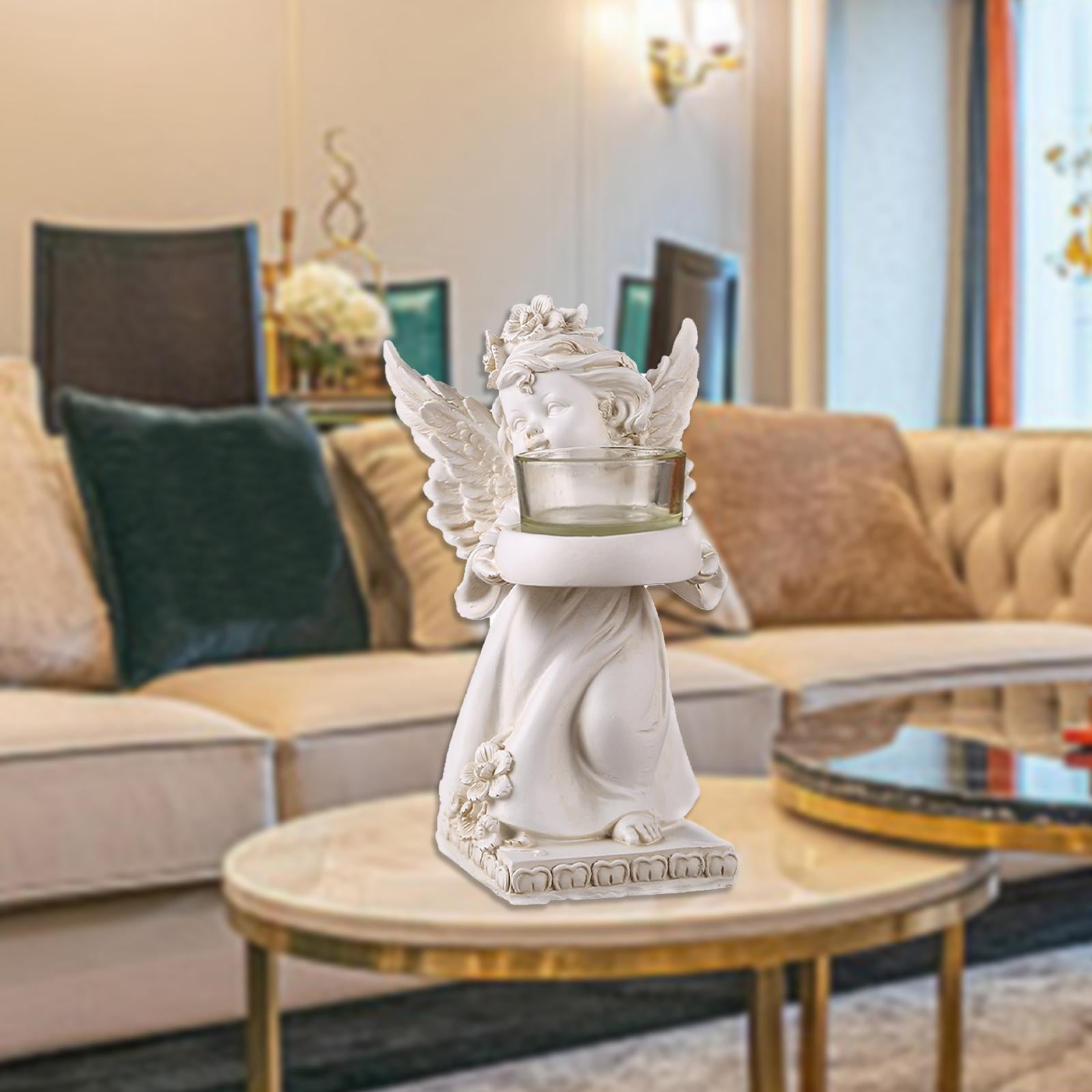 CUTICATE Angel Figurine Candle Stand Tealight Candle Holder Vintage ...