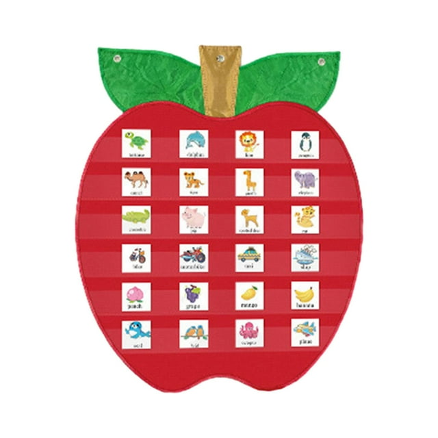 CUTICATE Apple Pocket Chart 70x86cm Large Size Wall Organization for ...
