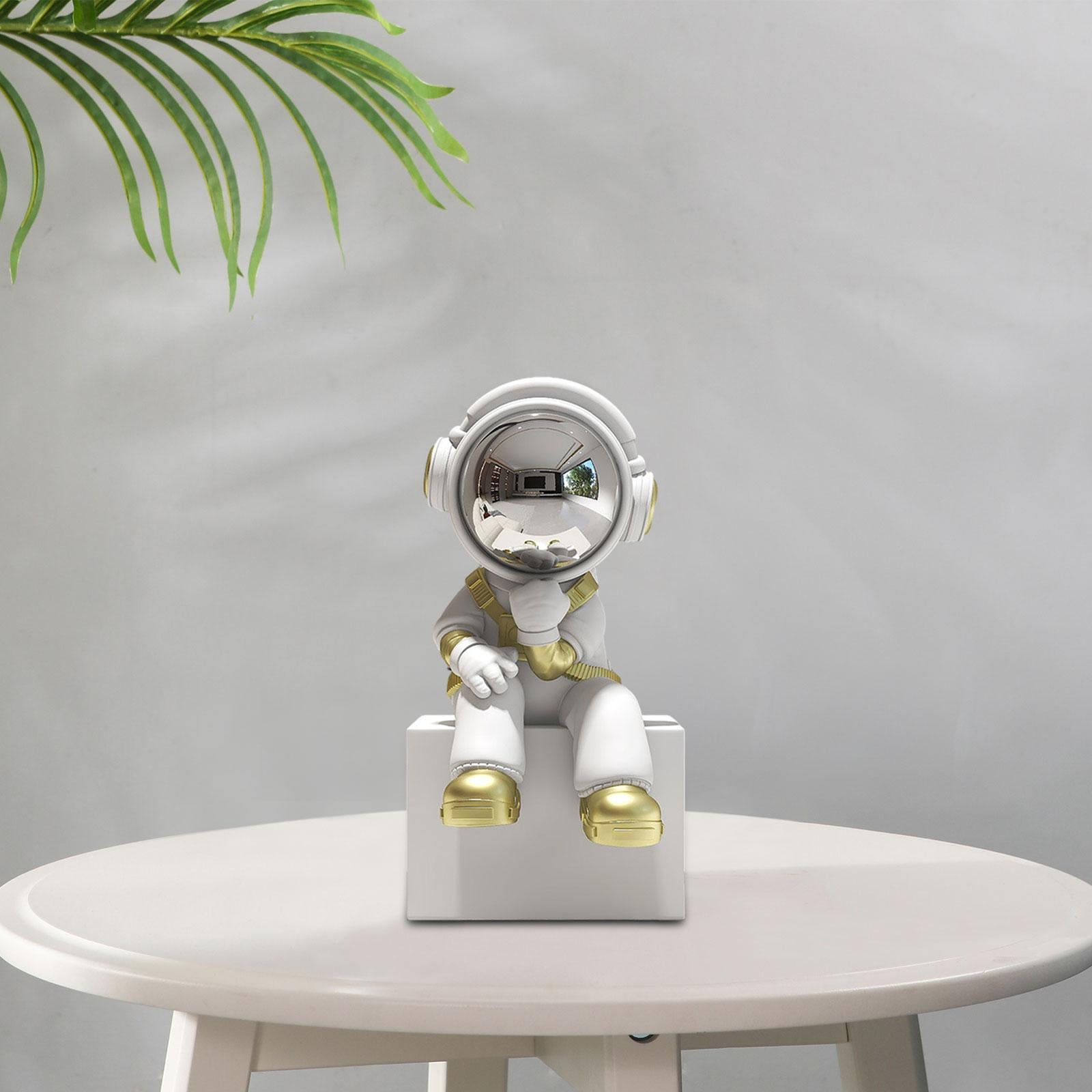 CUTICATE Astronaut Sculpture Decorative Figurine Creative Tabletop ...