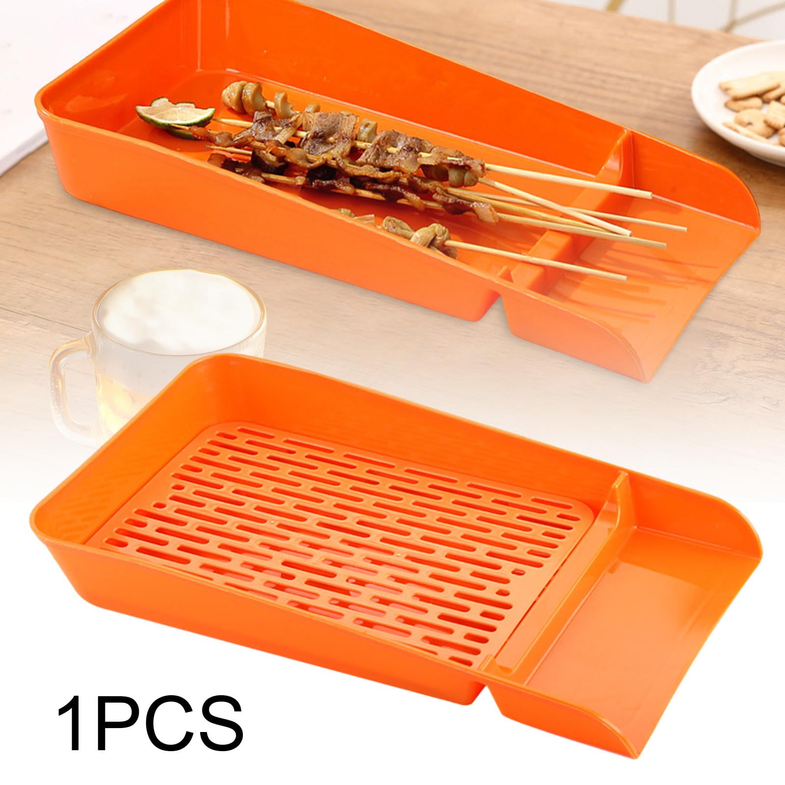 CUTICATE BBQ Prep Tray Oil Draining Tray Barbecue Grill Tray Food Drip ...
